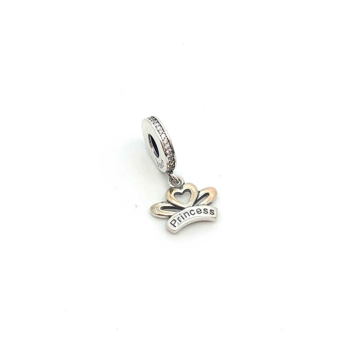 Princess Dangling Charm Bead – Stone Heart